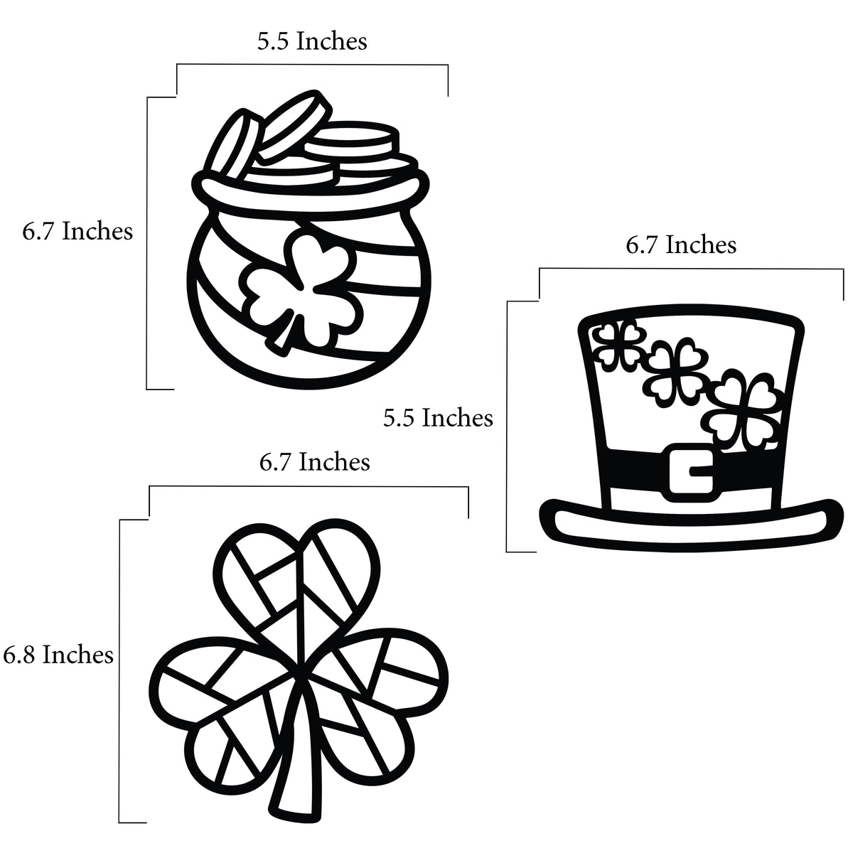 St. Patrick's Day Suncatcher Craft - 3 Sets Stained Glass Effect Paper ...